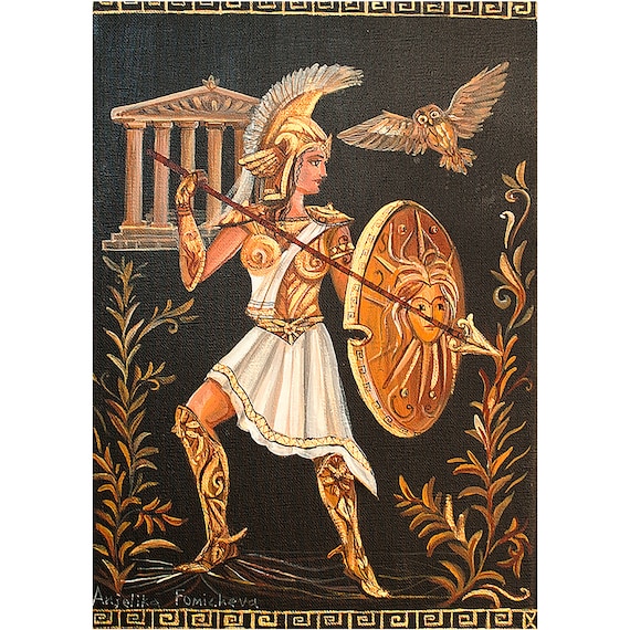 Pintura Da Mitologia Grega De Atena Estátuas Gregas Png Adesivo