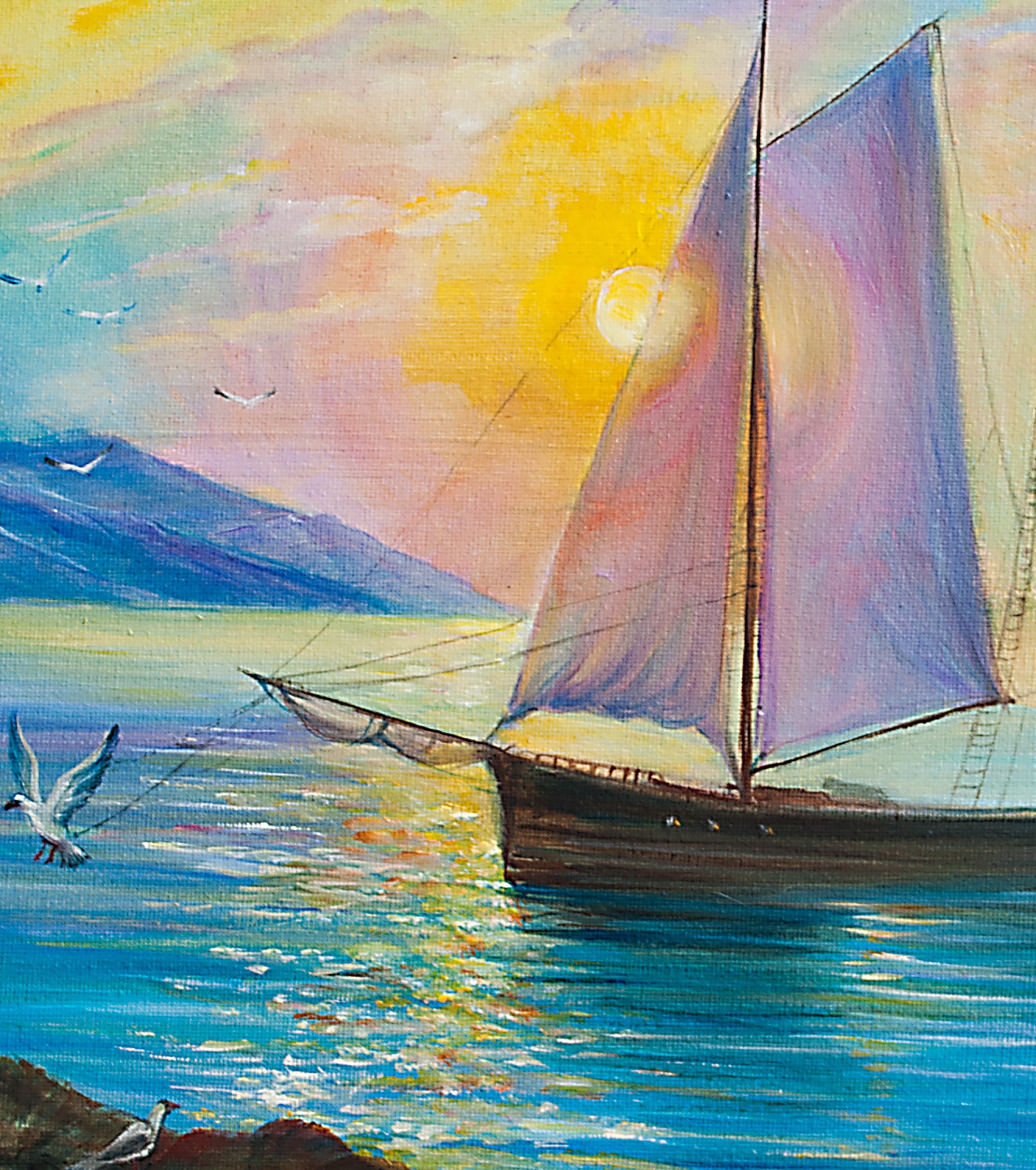 Seascape Pink Sunset Oil Painting Ship Wall Art Sailboat Etsy seascape-pink-sunset-oil-painting-ship-wall-art-sailboat-etsy
