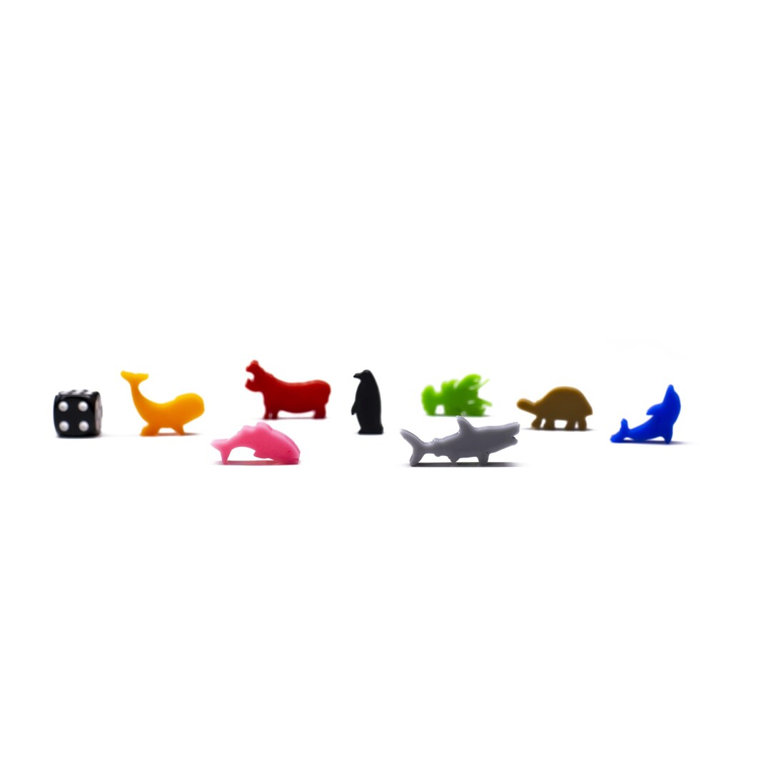 Aquatic Animals Meeple Figure Set 8PCS RANDOM DIFFERENT COLORS Board ...
