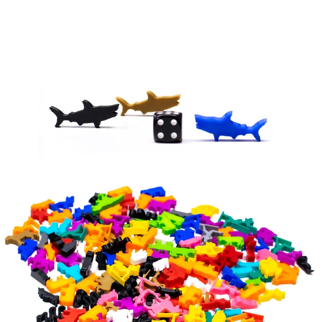 Shark Animal Meeples for Board Games - Dnd Board Game Accessories ...