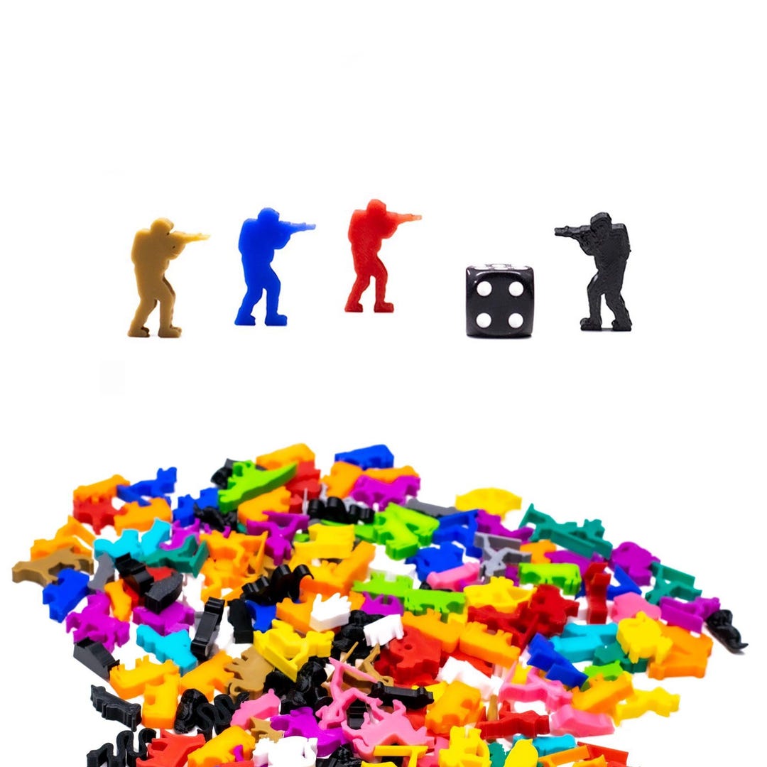 Meeple Soldier Takes Aim Figures Board Games Gaming Bits Figures ...