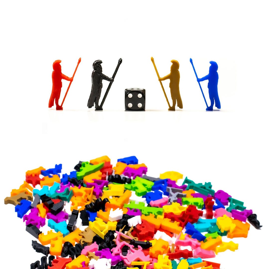 Meeple Hoplite Standing Board Games Gaming Bits Figures Meeples Game ...