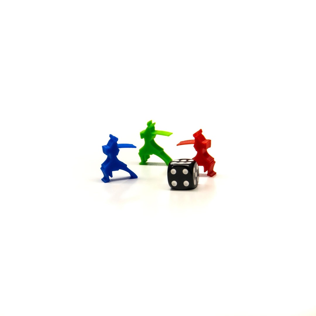 Meeple Ninja Samurai Figures Board Games Gaming Bits Meeples Boardgame ...