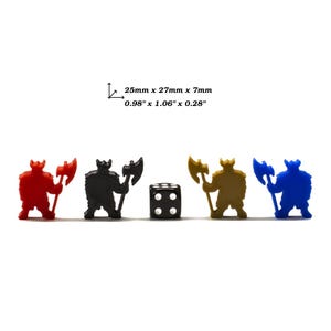 Dwarf Guardian Meeple Figures for Board Games - Dnd Board Game ...