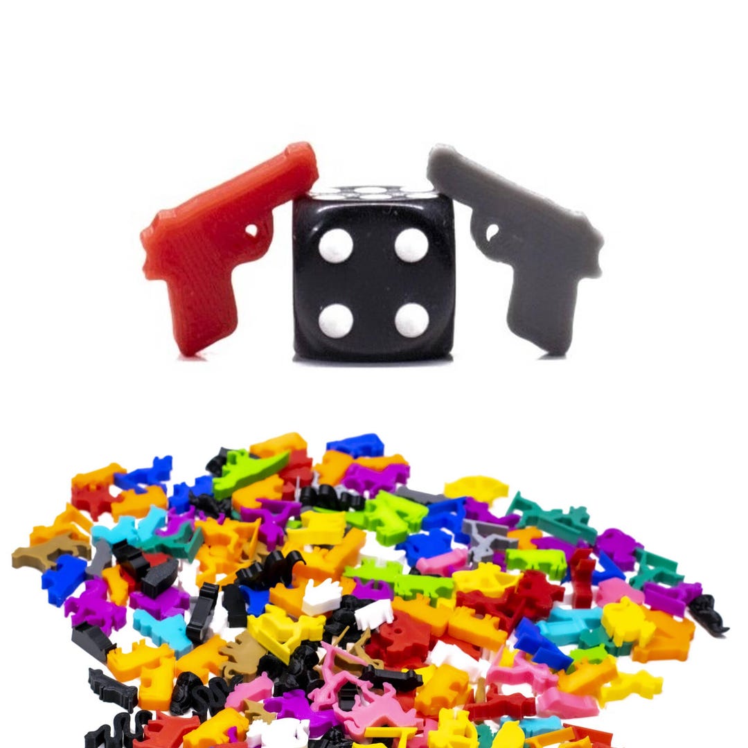 Board Game Tokens Pistol Board Games Gaming Bits Figures Meeples Game ...