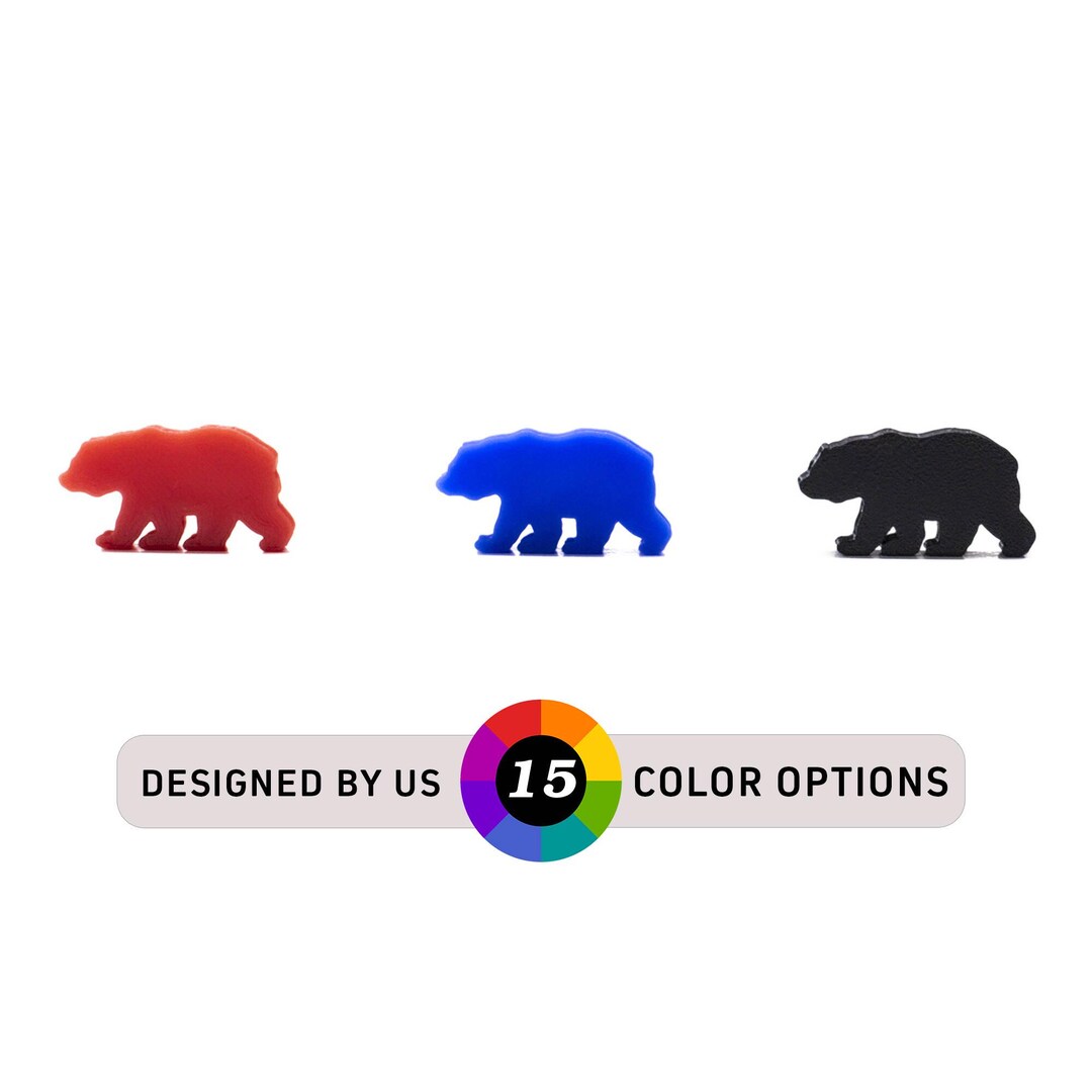 Bear Meeple Animal Figures - Board Game Accessory Dnd Accessories ...