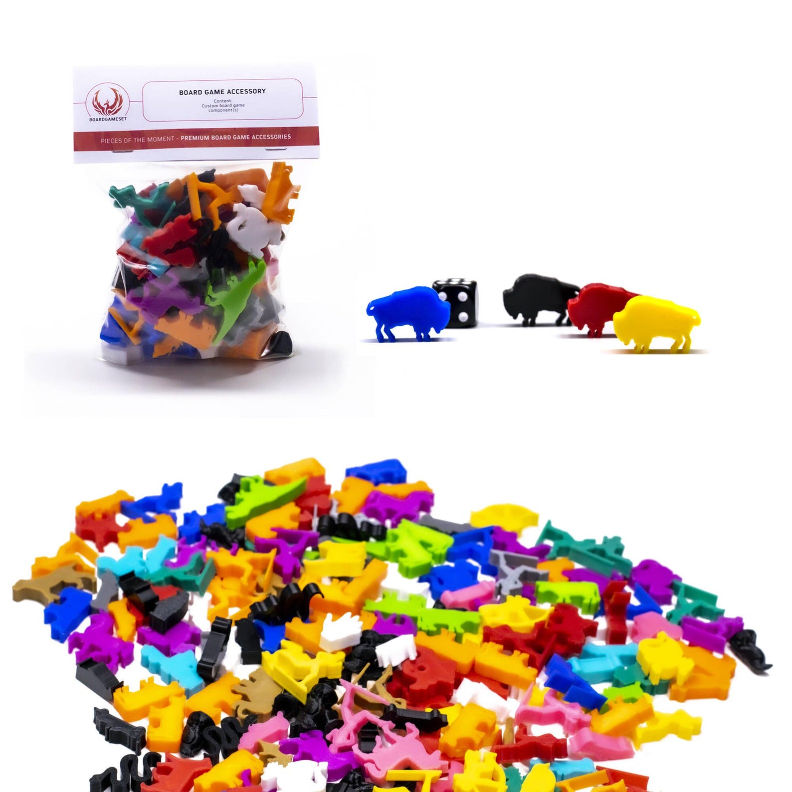 Buffalo Animal Meeple for Board Games - Board Game Accessory Pieces ...