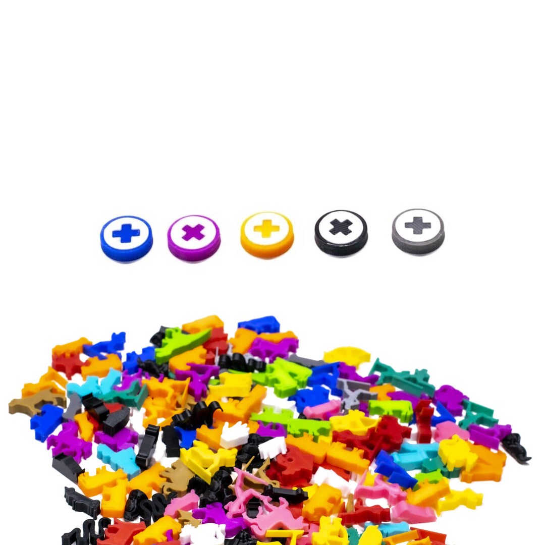 Disc Token Plus Sign ONE SIDED Counters for Board Games - Board Game ...