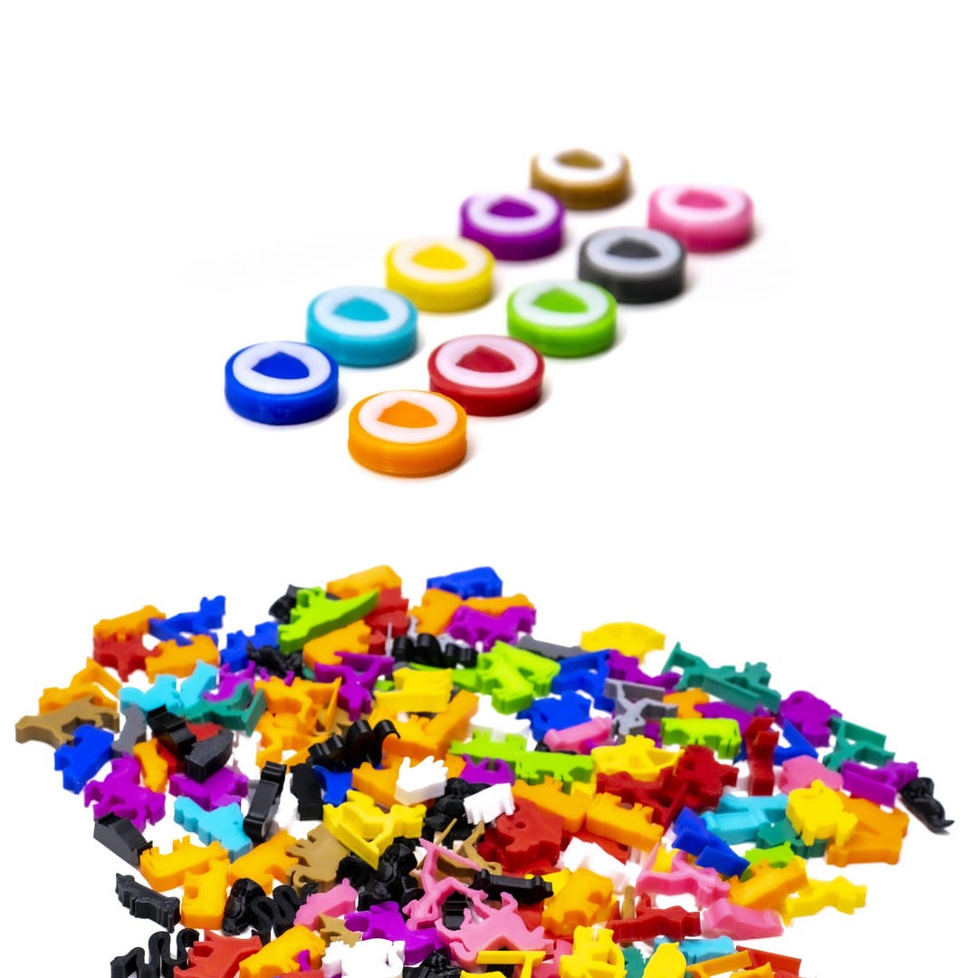 Disc Token With Shield ONE SIDED for Board Games - Board Game Accessory ...