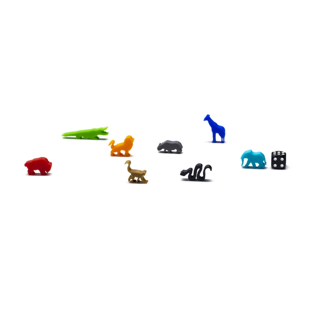 Savannah Animals Meeple Figure Set 8PCS | RANDOM DIFFERENT COLORS Board ...