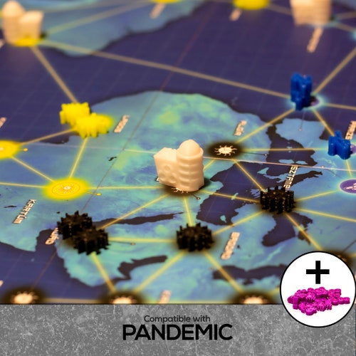 Pandemic Board Game Custom Wooden Virus Token Upgrade Set of - Etsy