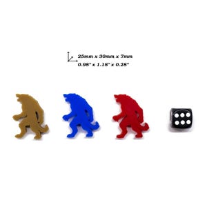 Werewolf Meeple Figures for Board Games - Board Game Tokens Dnd ...