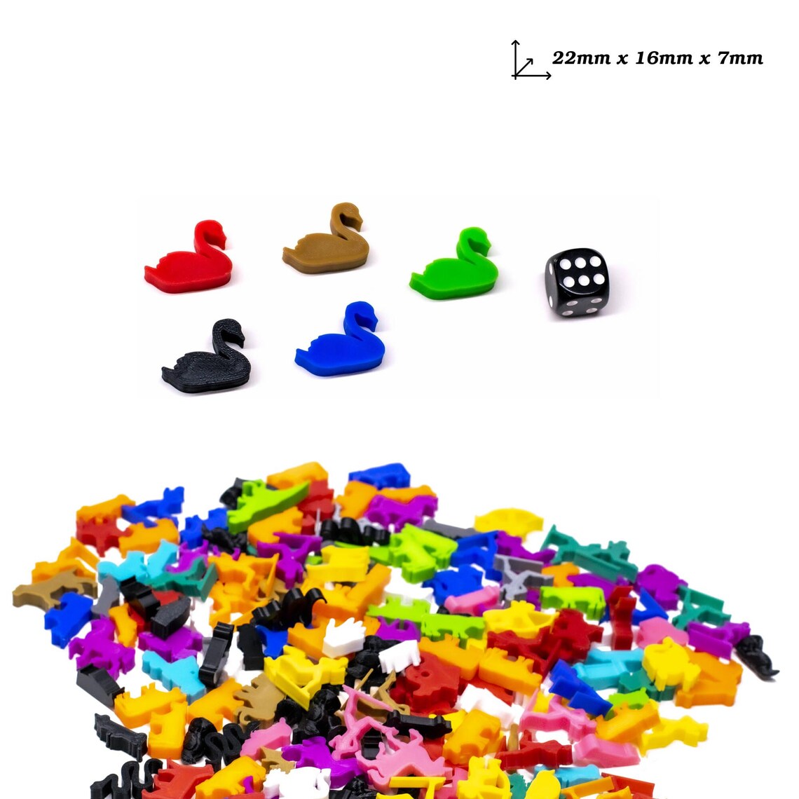 Swan Animal Meeple Figures for Board Games - Dnd Board Game Accessories ...
