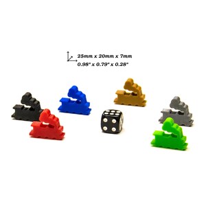 Train, Locomotive Meeple Tokens for Board Games - Dnd Board Game ...