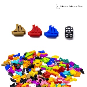 Pirate Ship Boat Meeple Tokens for Board Games - Board Game Accessory ...