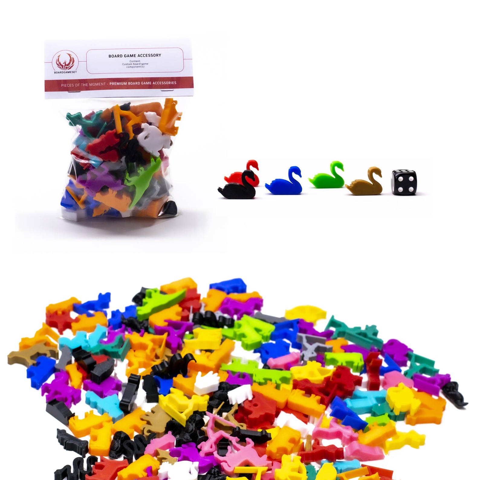 Swan Animal Meeple Figures for Board Games - Dnd Board Game Accessories ...