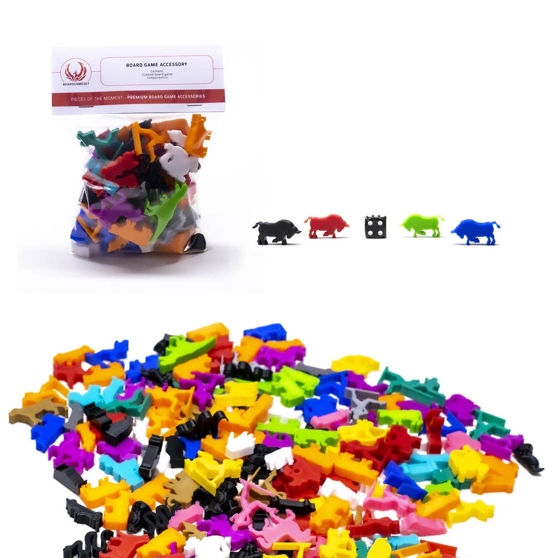 Bull Animal Meeple for Board Games - Dnd Board Game Accessories Pieces ...