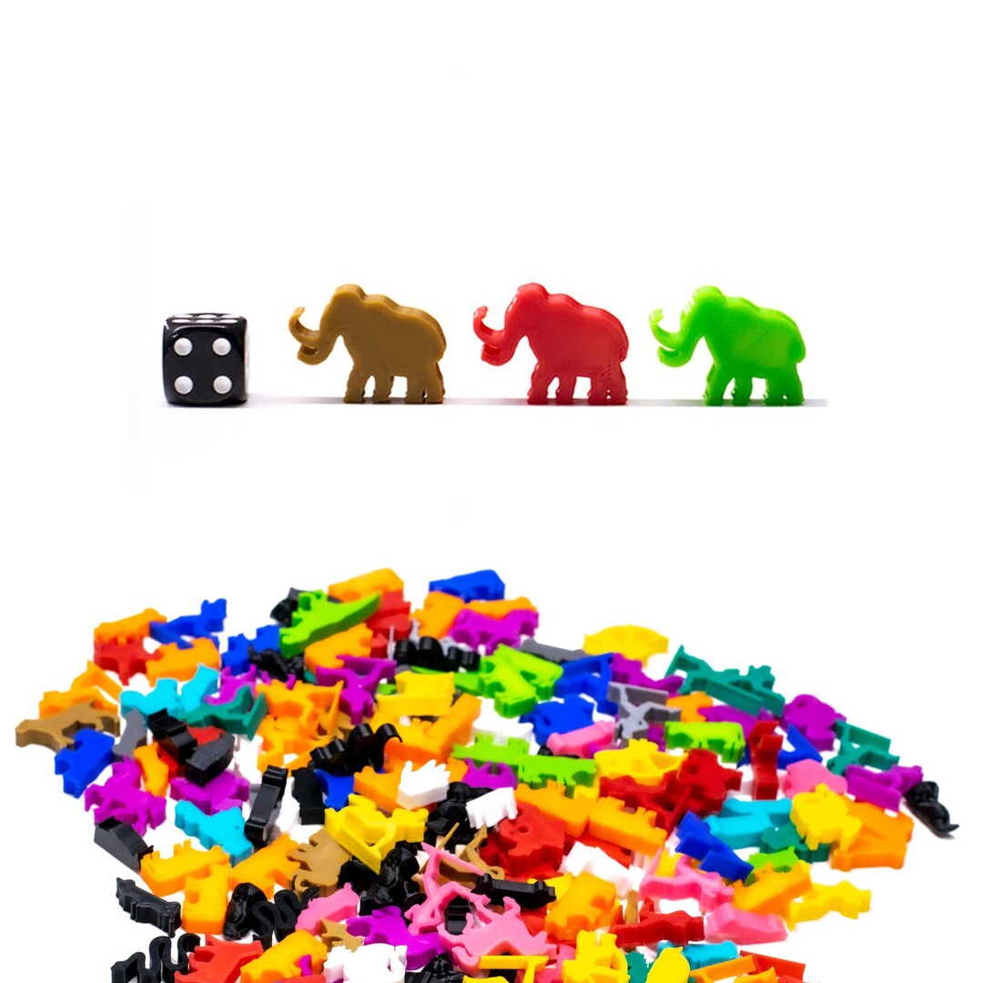 Meeples Mammoth Animal Figures Board Games Game Dnd Accessories Gifts ...