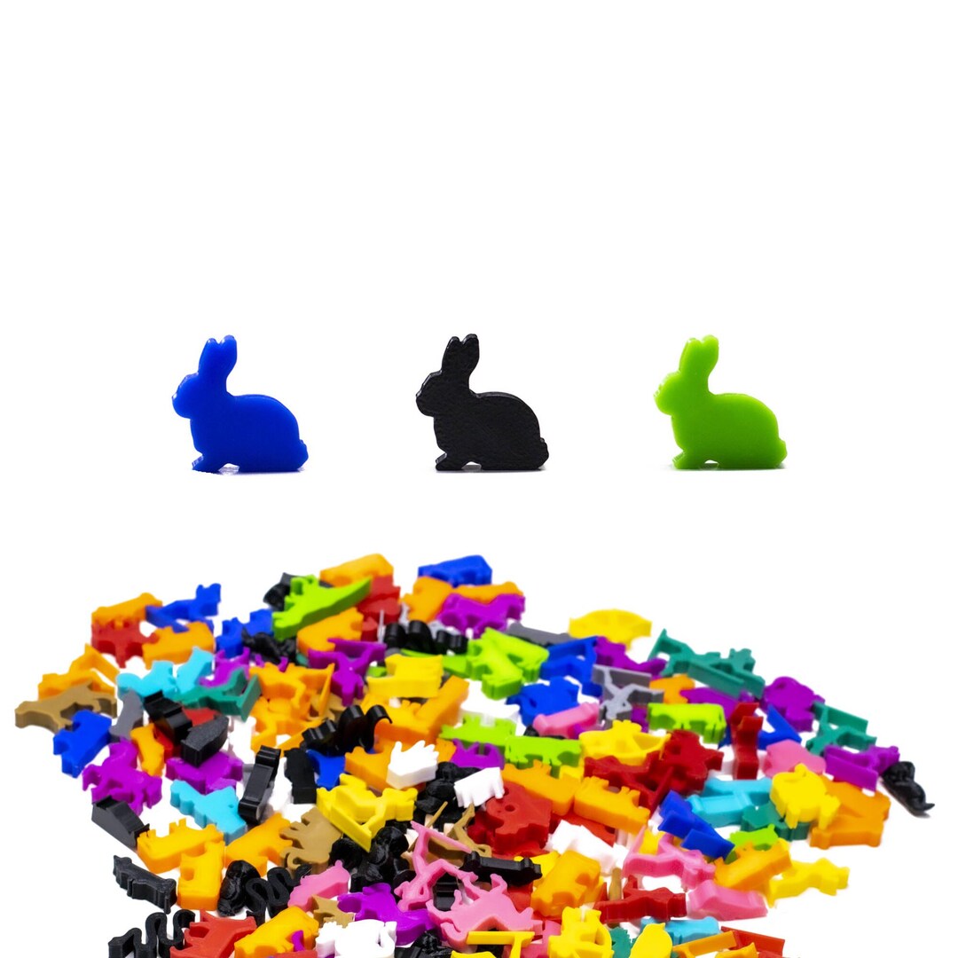 Rabbit Farm Animal Meeples for Board Games - Dnd Board Game Accessories ...