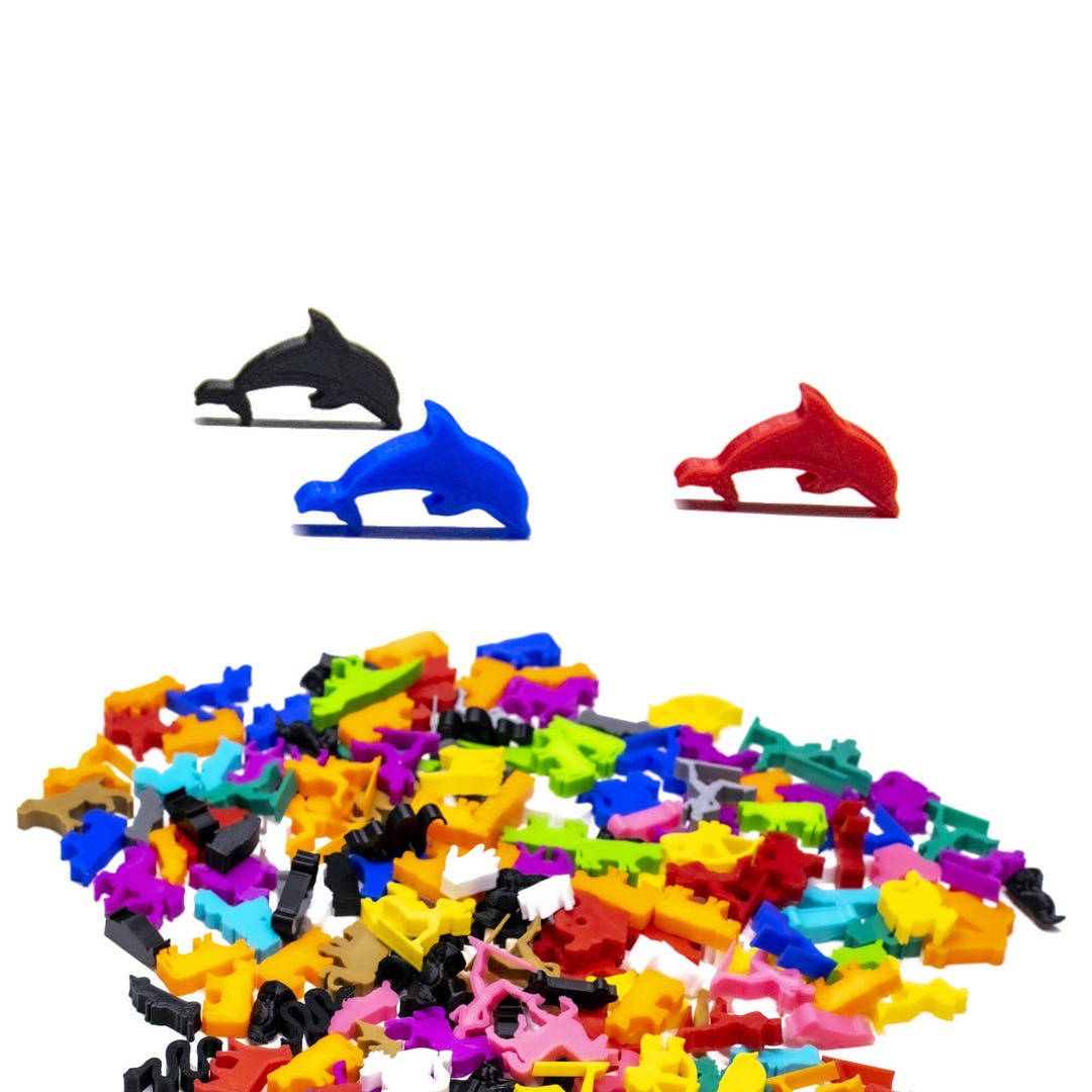 Dolphin Animal Meeple Figures for Board Games - Dnd Board Game ...