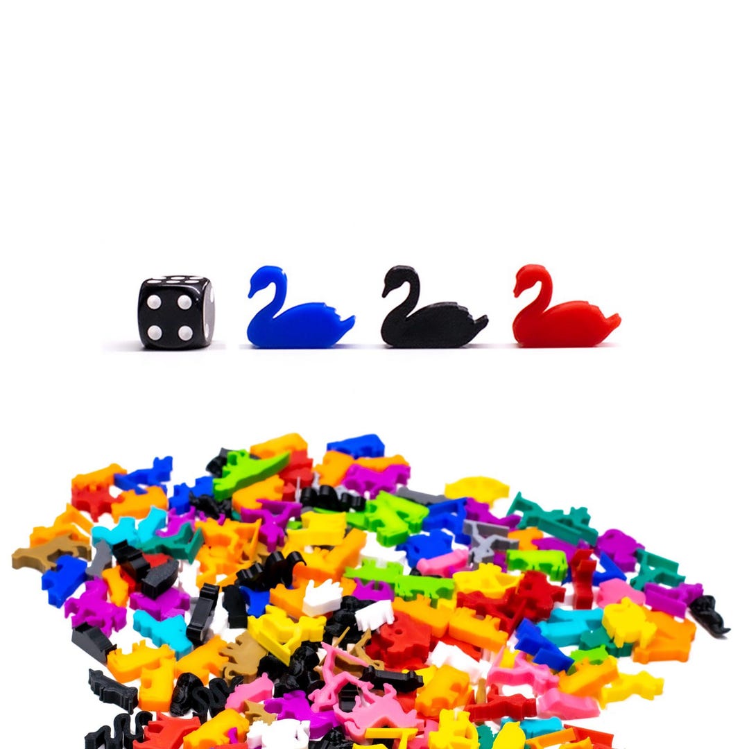 Swan Animal Meeple Figures for Board Games - Dnd Board Game Accessories ...