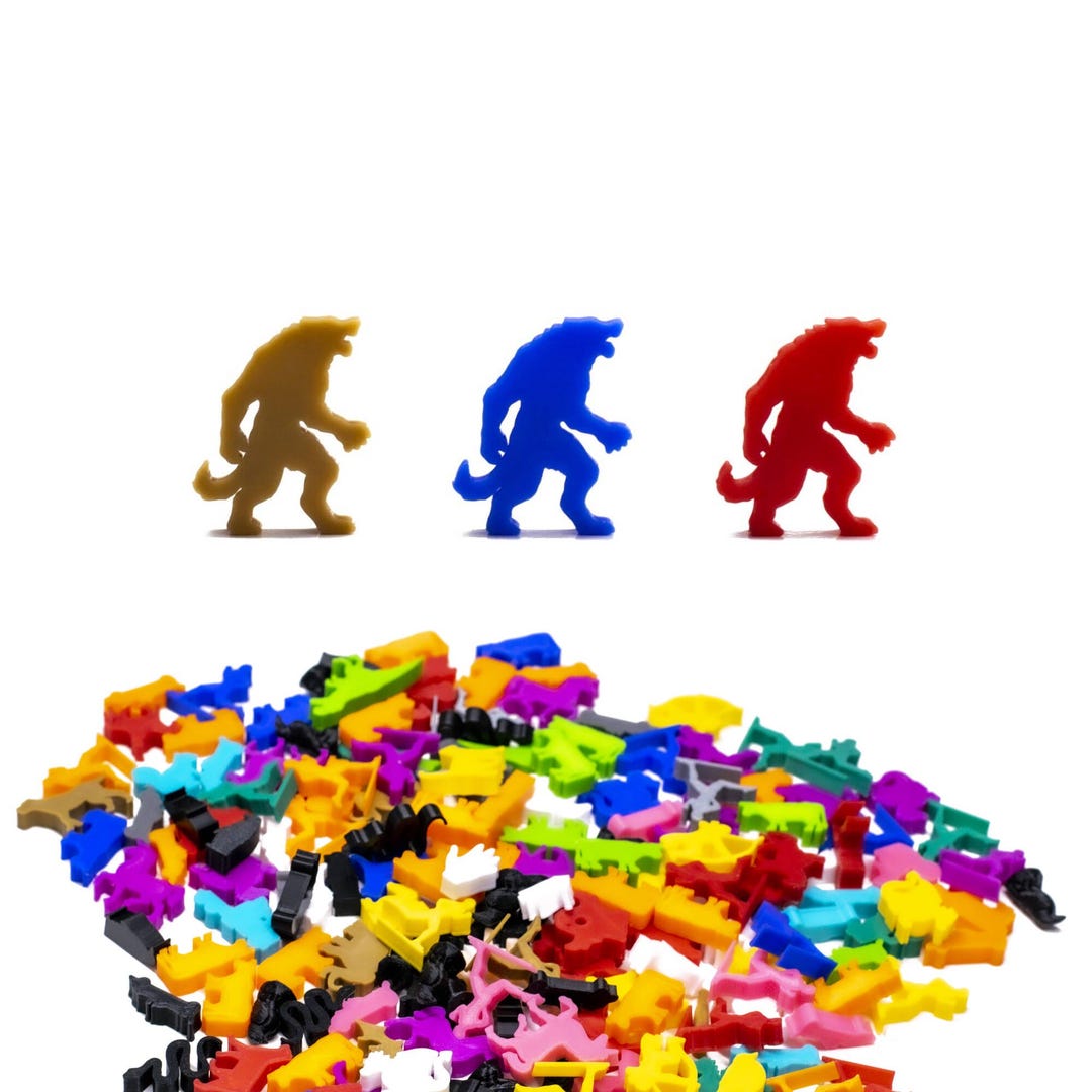 Werewolf Meeple Figures for Board Games - Board Game Tokens Dnd ...