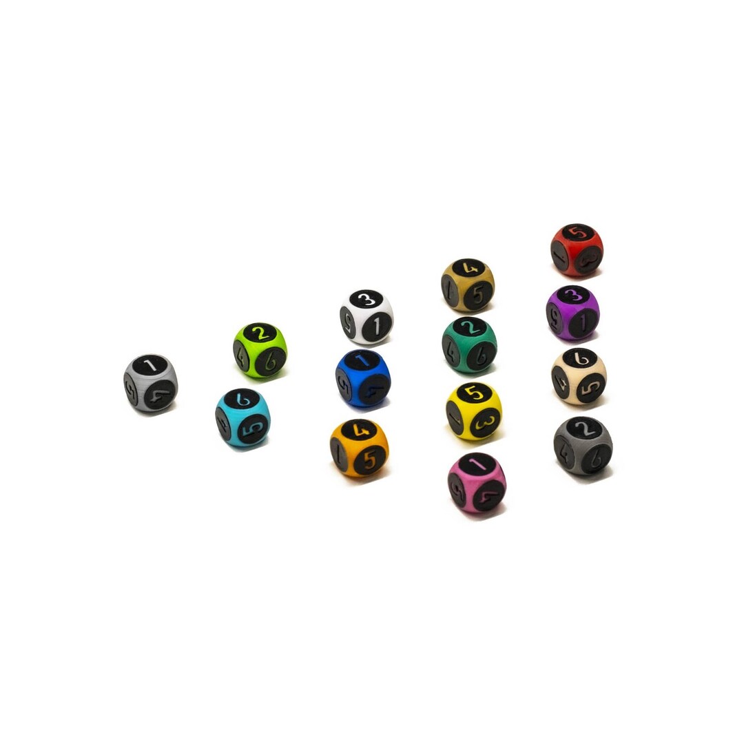 BGS Dice Black Background With Numbers for Board Games - Board Game ...