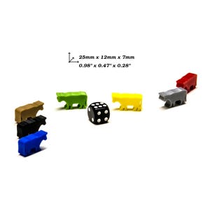 Cow Farm Animal Figures for Board Games - Dnd Board Game Accessories ...
