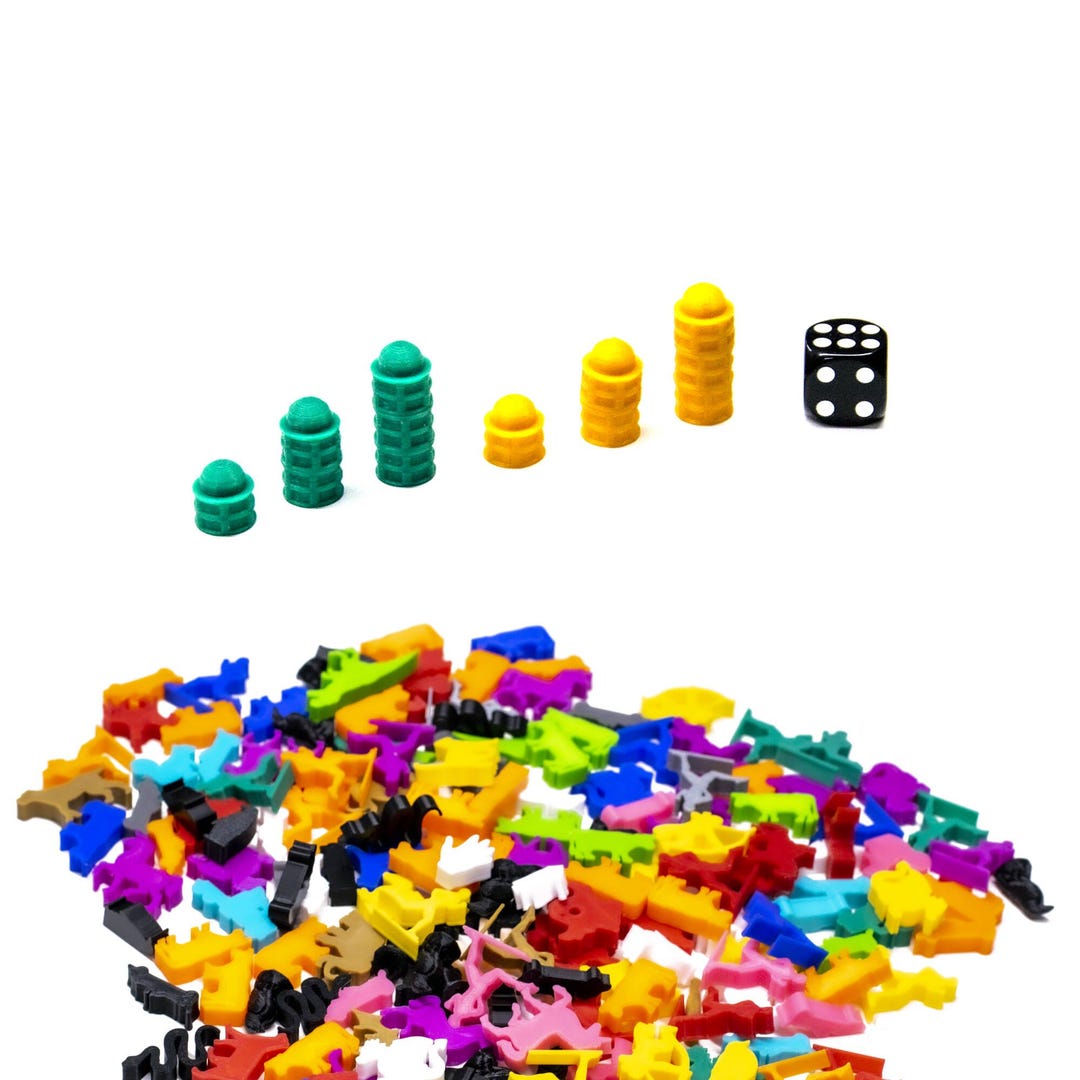 Stackable Buildings, Factory Markers Board Games Upgrade - Board Game ...