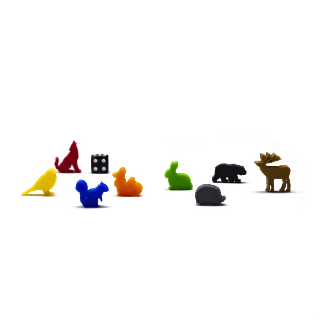 Forest Animals Meeple Figure Set 8PCS | RANDOM DIFFERENT COLORS Board ...
