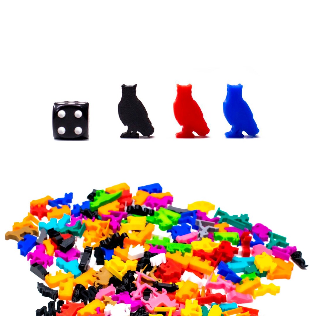 Owl Meeple Bird Figures - Animal Tokens for Board Games - Dnd Board ...