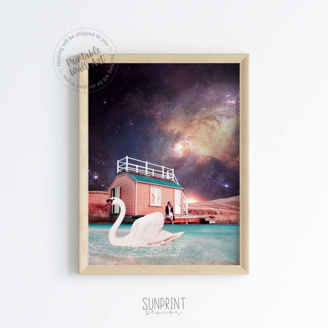 PRINTABLE Vintage Retro Collage Art Photo Collage Print - Etsy