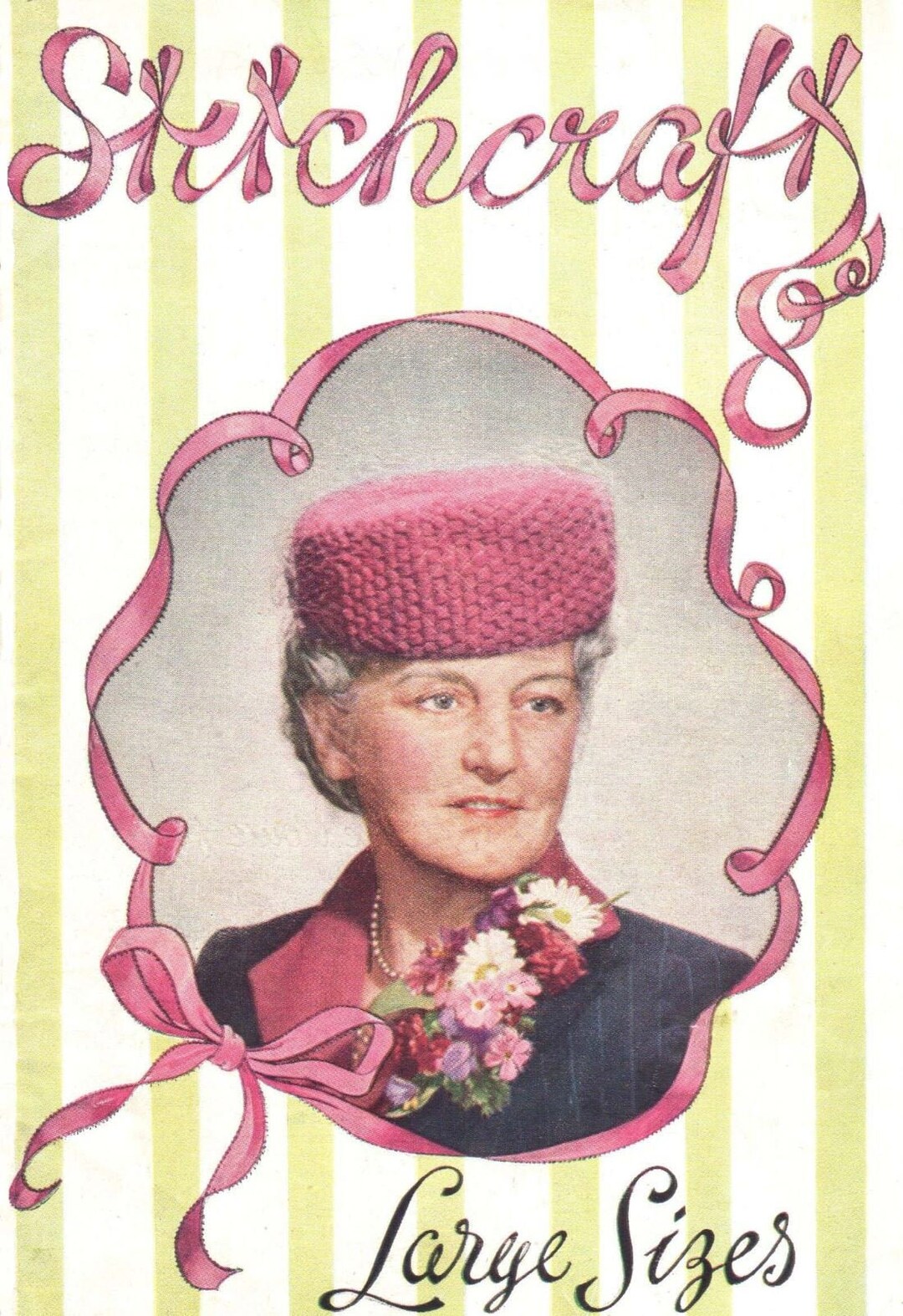 Vintage 1940s Stitchcraft Knitting Pattern Booklet - Rare Large Sizes ...