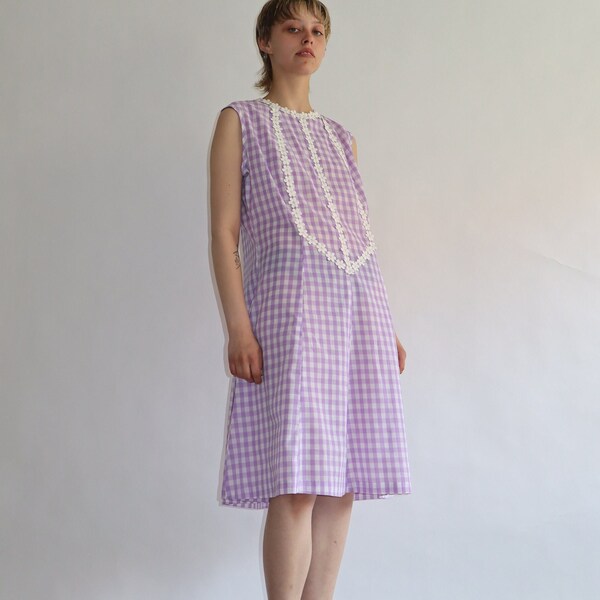 Lilac Gingham Dress - Etsy