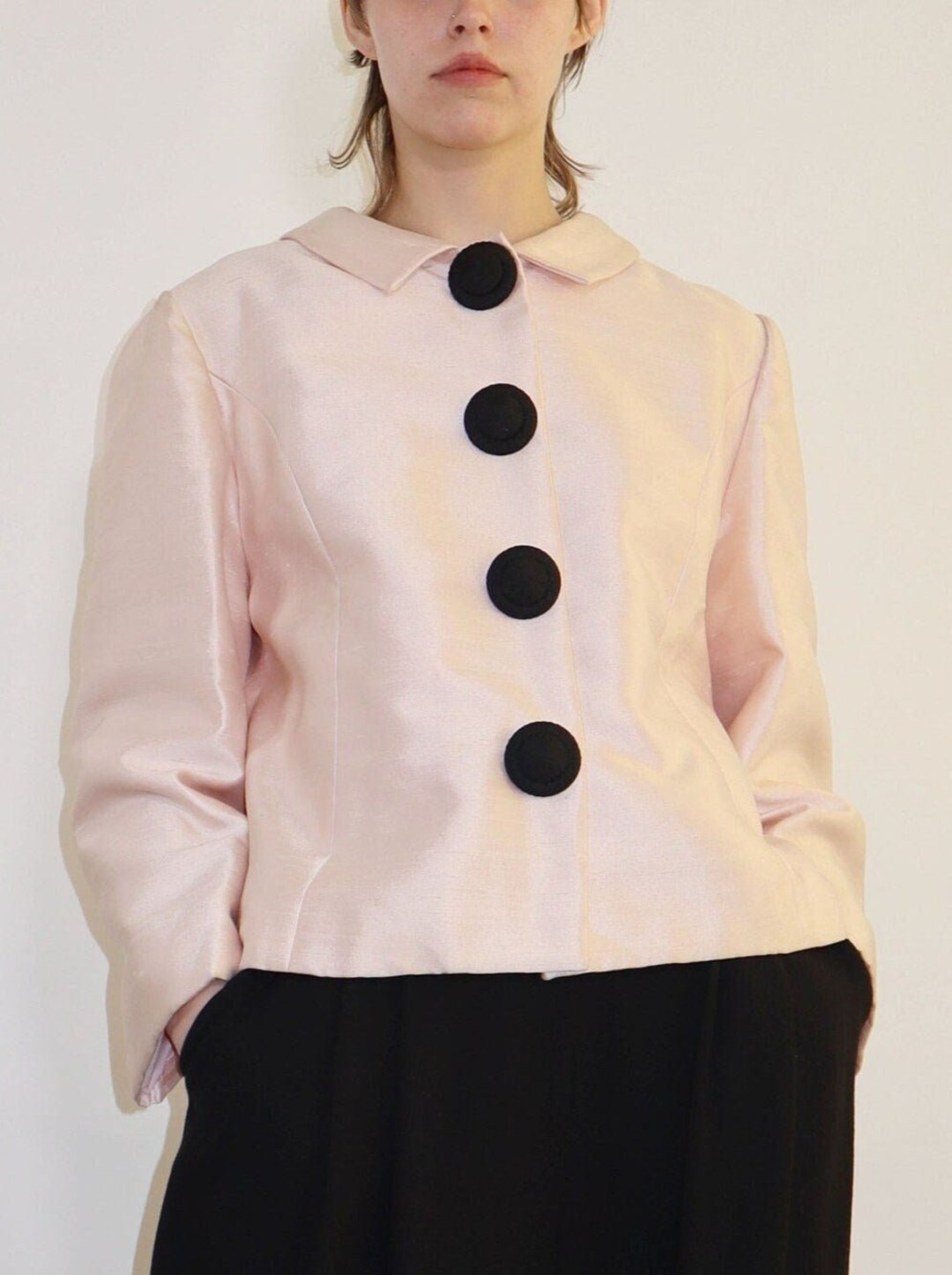 60s Raw Silk Pink Vintage Jacket - Etsy