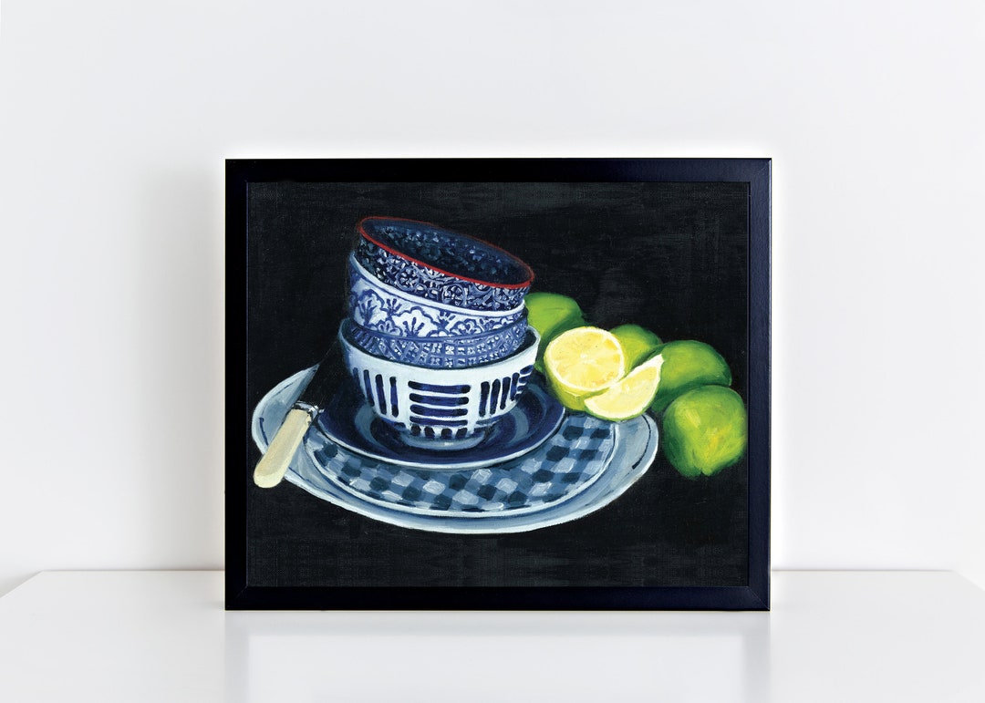 Still Life With Limes, Painting of Fruit, Still Life Painting, Lime Art ...