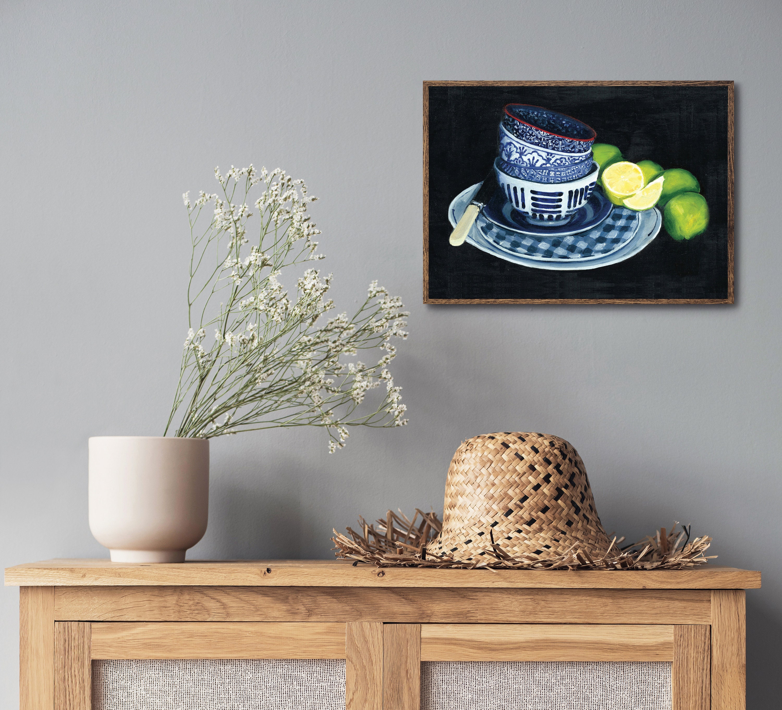 Still Life With Limes Painting of Fruit Still Life Painting - Etsy