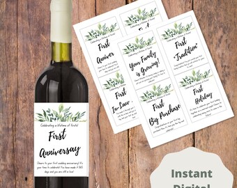 Year of First Wine Labels - Etsy