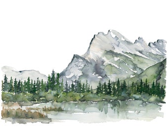 Rundle Mountain 2 - 16x20 Fine Art Print - Etsy