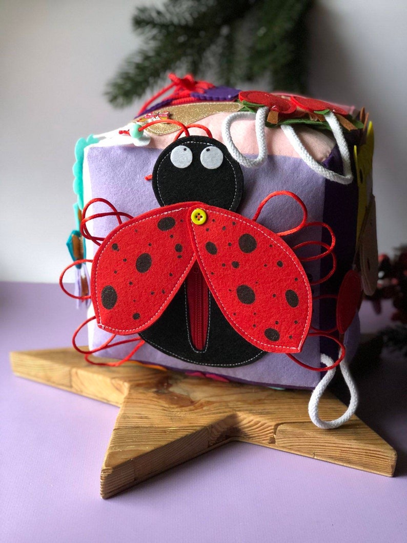 Quiet Felt Cube for Kids is a Clever Montessori Toy Activity - Etsy