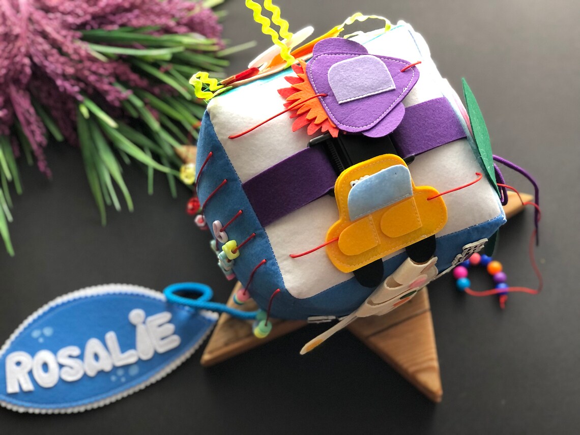 Quiet Felt Cube for Kids. Montessori Toy.activity Felt Cube - Etsy