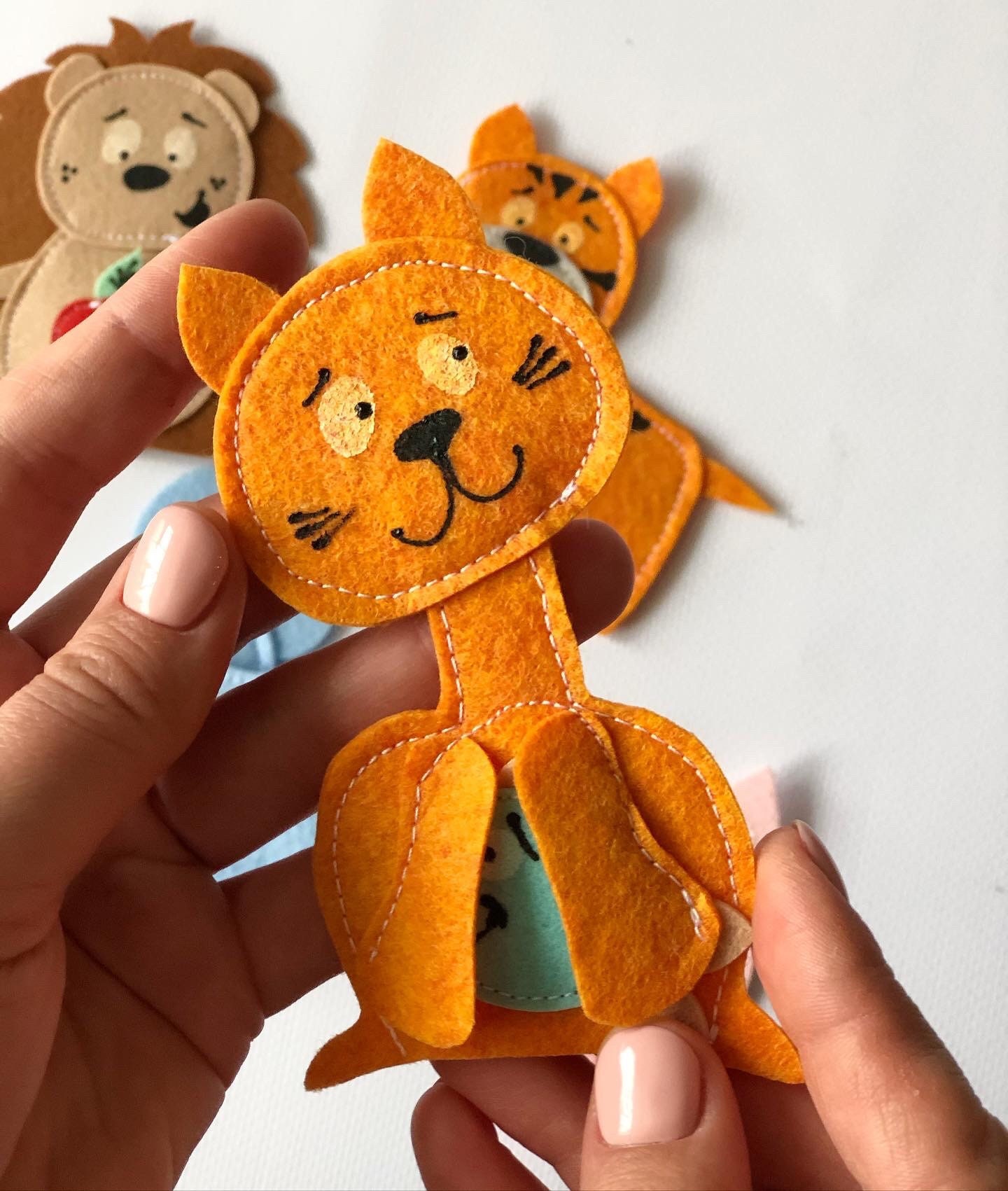 Finger Animals Quiet Toys Felt Finger Puppets Felt Animals - Etsy