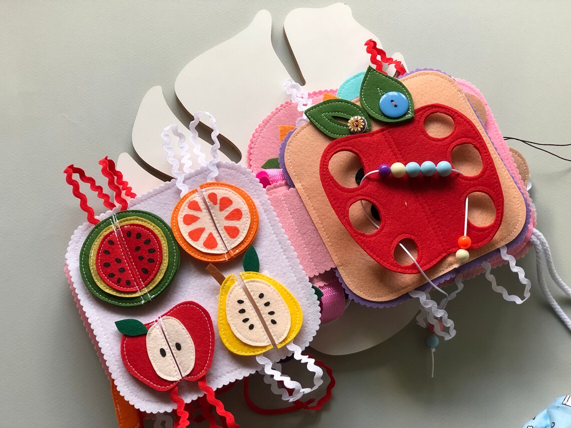 Personalised Quiet Book Sensory Soft Felt Book for Kids - Etsy