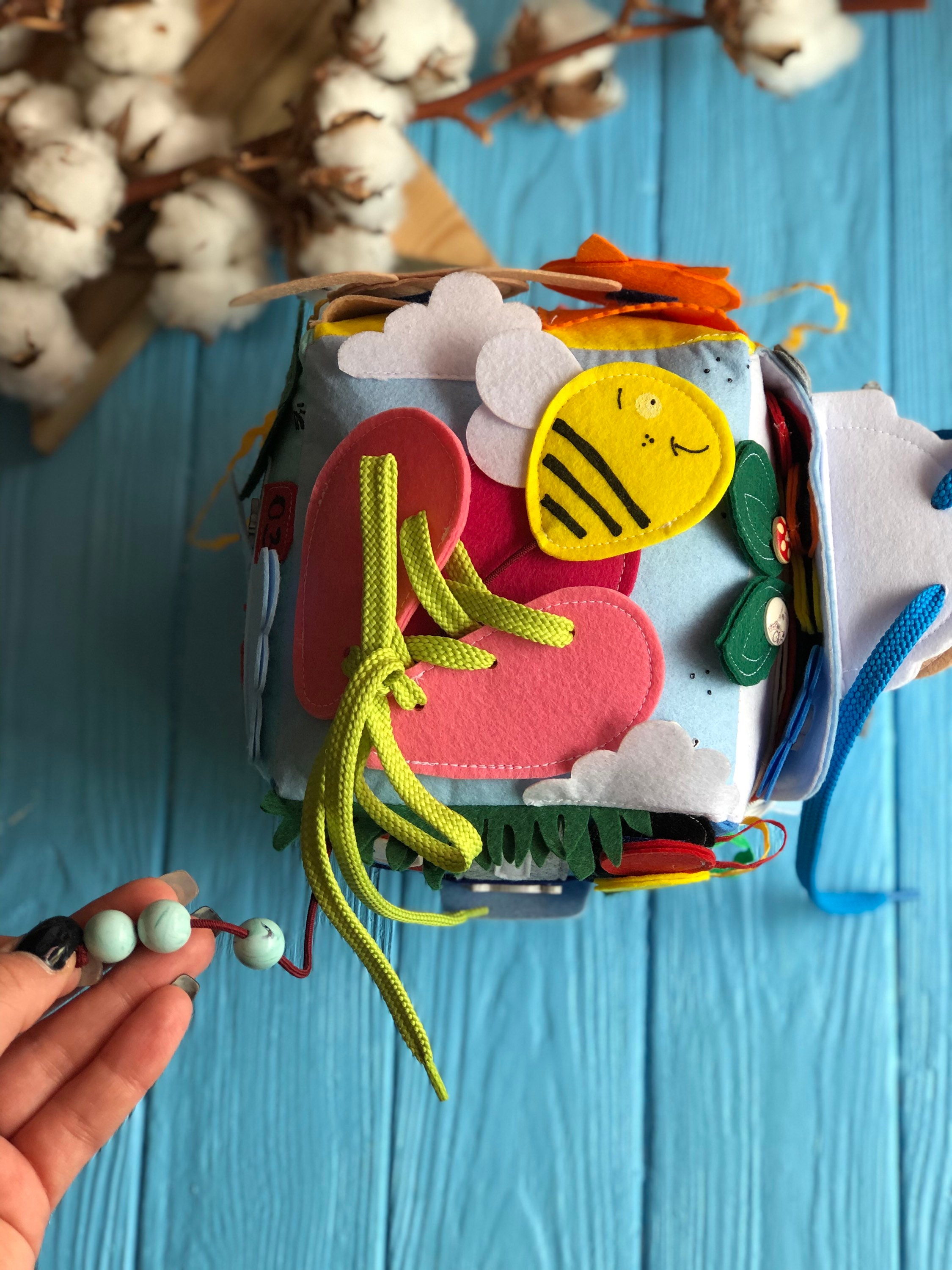 Quiet Felt Cube for Kids. Montessori Toy.activity Felt Cube | Etsy