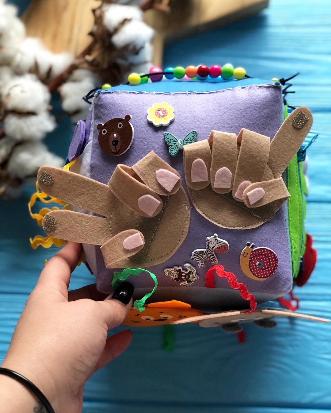 Quiet Felt Cube for Kids. Montessori Toy.activity Felt Cube | Etsy