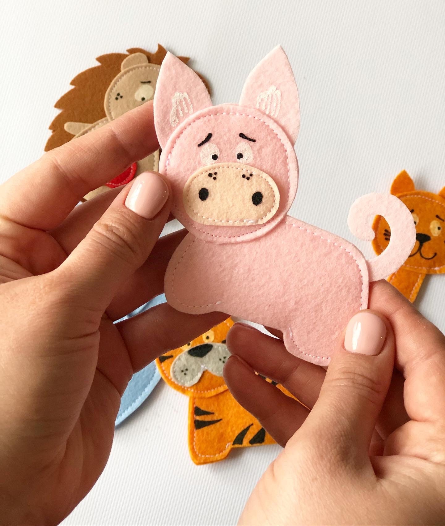 Finger Animals Quiet Toys Felt Finger Puppets Felt Animals - Etsy