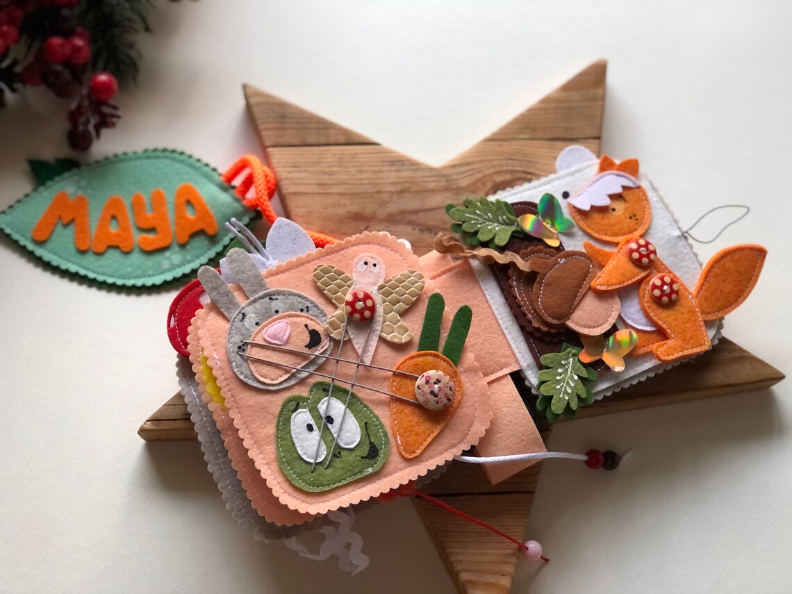 Personalised Felt Quiet Book From 6 Month to 2 - Etsy