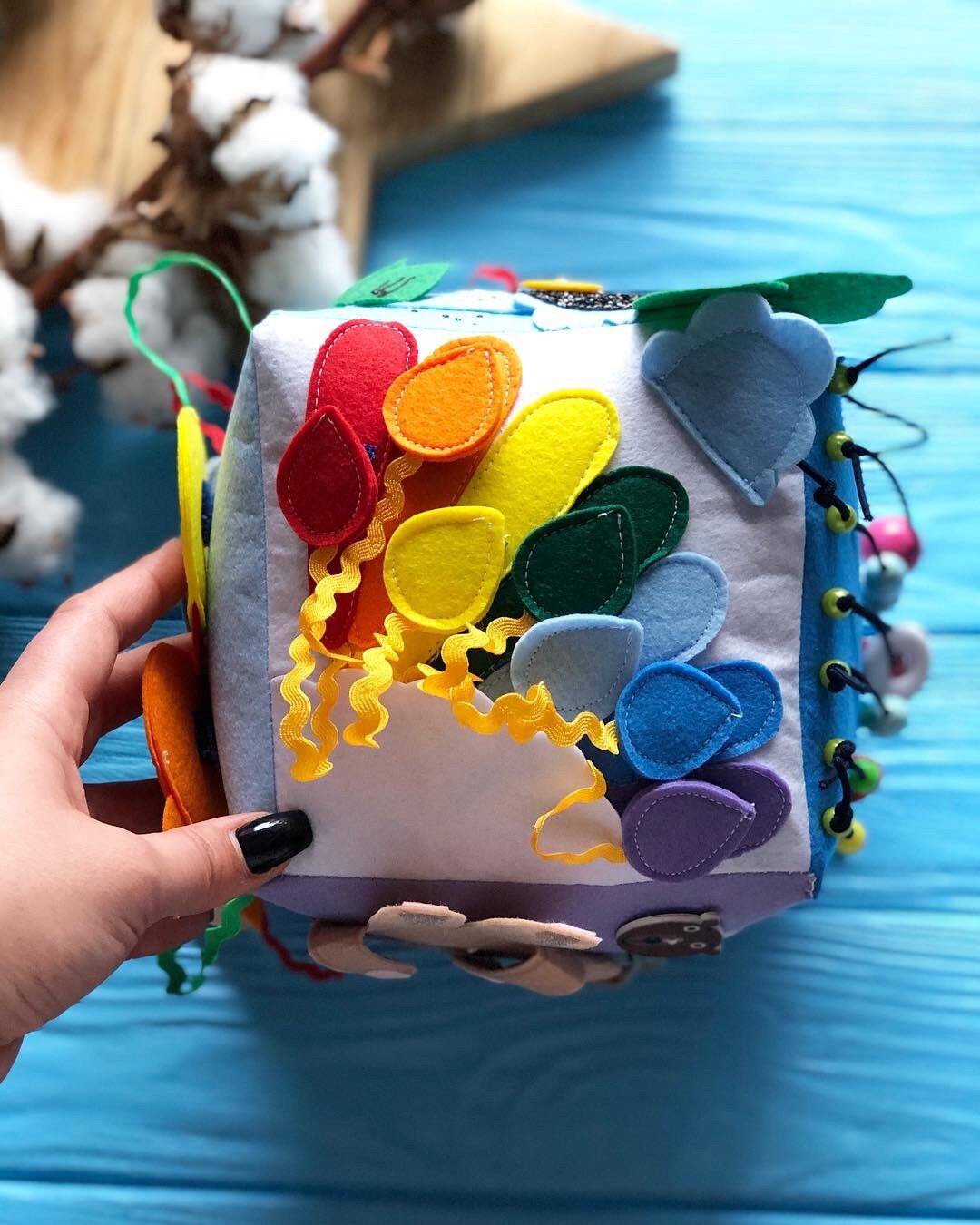 Quiet Felt Cube for Kids. Montessori Toy.activity Felt Cube | Etsy