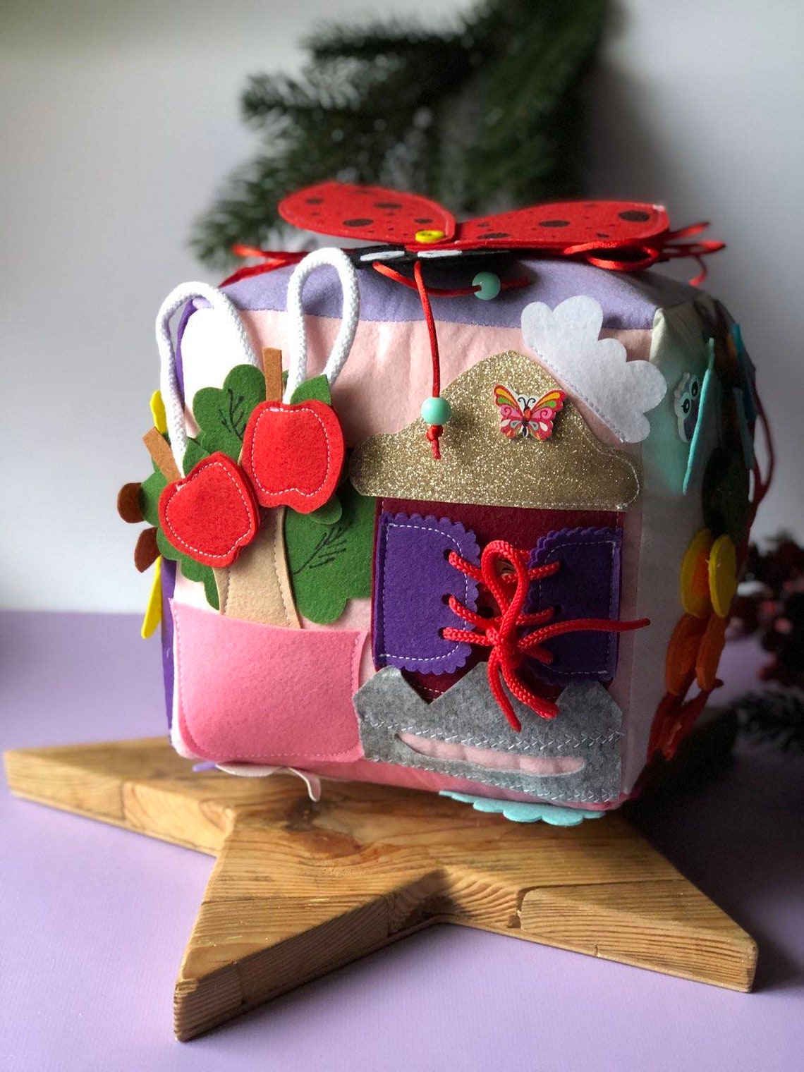 Quiet Felt Cube for Kids is a Clever Montessori Toy Activity - Etsy