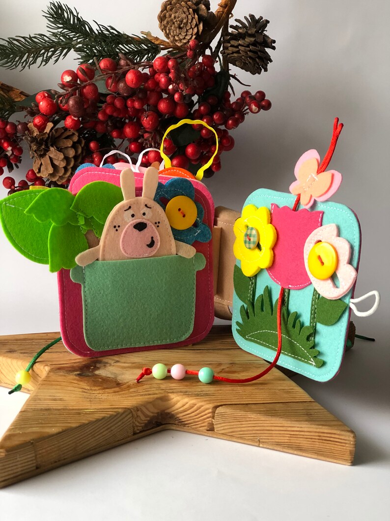 Personalised Quiet Busy Felt Book From 6 Months 2 Year. - Etsy